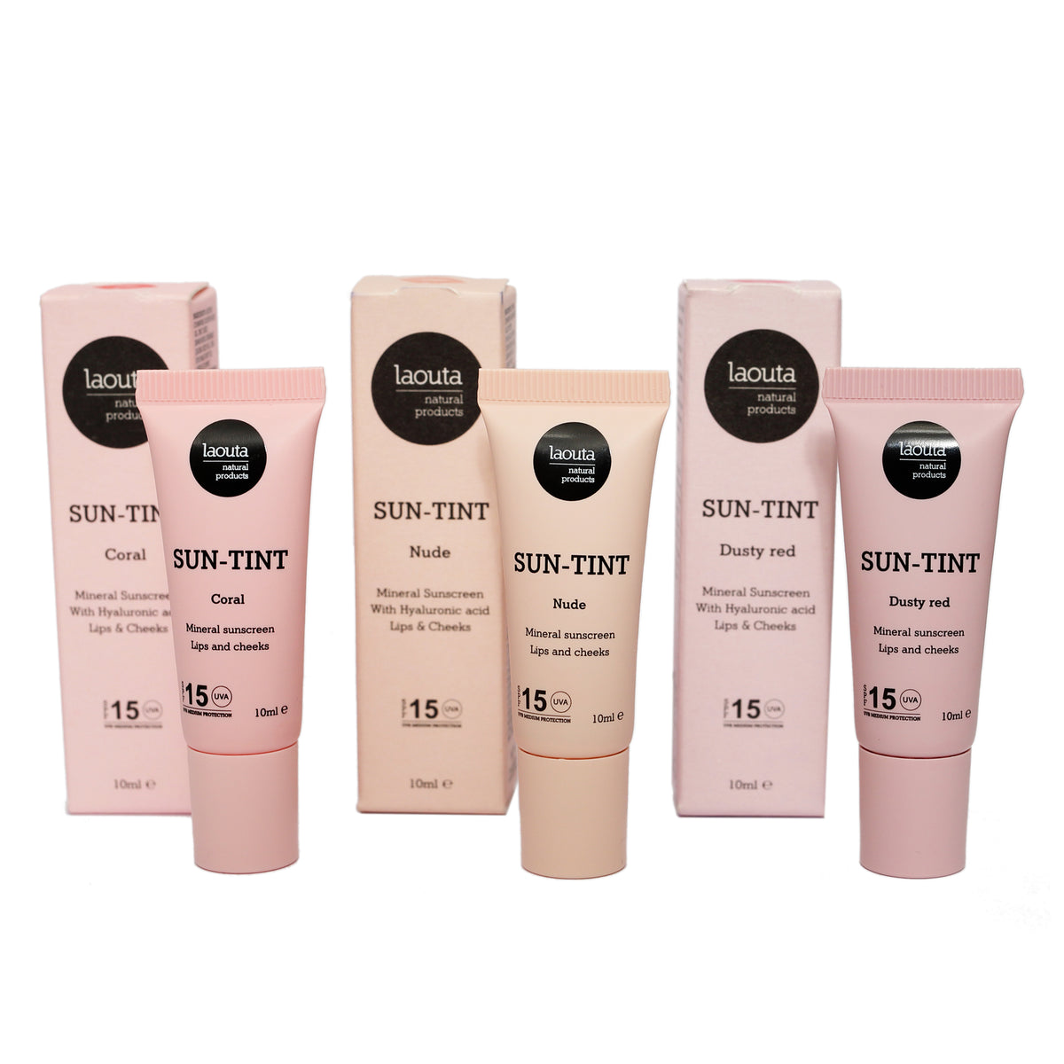 Laouta SUN-TINT PACK | Lips and Cheeks | Natural Sunscreen SPF 15 ...